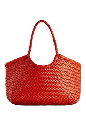 Dragon Diffusion Nantucket Leather Tote Naranja