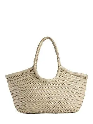 Dragon Diffusion Nantucket Leather Tote Pearl