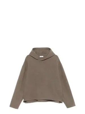 RIER Fleece Cropped Hoodie - Neutrals