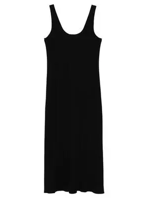 Vince Scoop-neck Midi Dress - Black