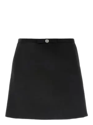Versace Wool Mini Skirt - Black