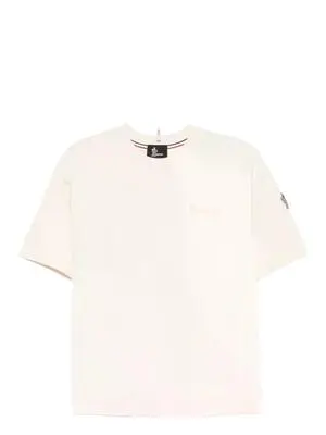 Moncler Logo-embossed T-shirt - Neutrals