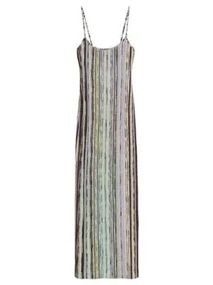 Missoni Striped Lurex Maxi Dress - Silver