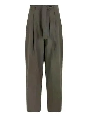 Giorgio Armani Pleated Belted Trousers - Green