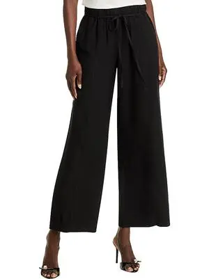Aqua Wide-Leg Pants Black
