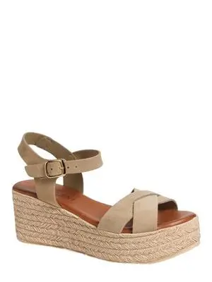 Cordani Cordani Bazil Espadrille Platform Wedge Sandal Arena Suede