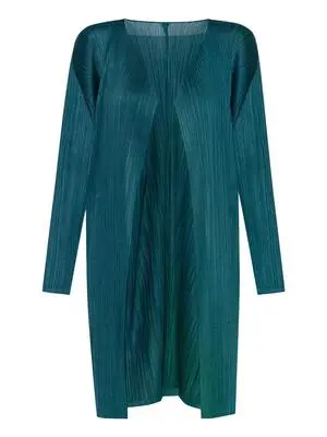 Issey Miyake Pleated Coat - Green