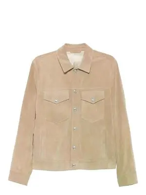 Eleventy Suede Jacket - Neutrals