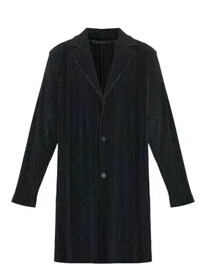 Issey Miyake Pleated Coat - Black