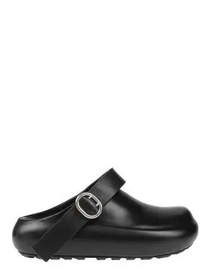 JIL SANDER Leather Clogs - Black