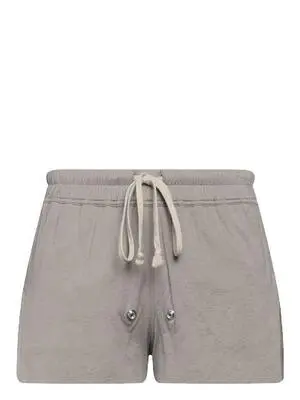 Rick Owens RICK OWENS Cotton Jersey Drawstring Shorts Grey