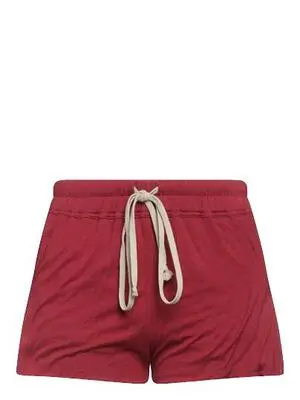 Rick Owens RICK OWENS Cotton Jersey Drawstring Shorts Red