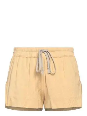 Rick Owens RICK OWENS Cotton Jersey Drawstring Shorts Yellow