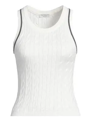 Brunello Cucinelli Knitted Top - White