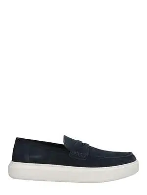Geox GEOX Leather Penny Loafers Blue