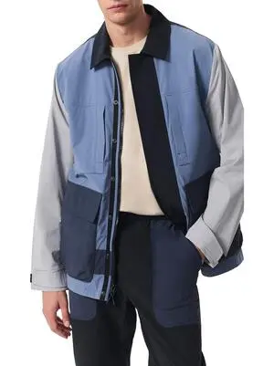 Rag & Bone Pace Colorblock Chore Jacket - Grey Multi