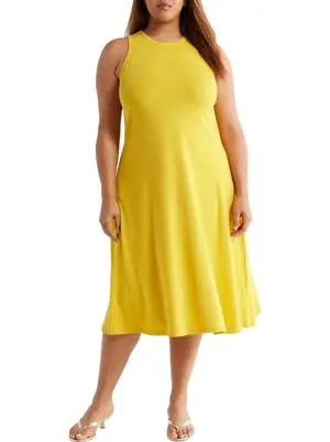 Universal Standard Universal Standard Sardinia Cotton Tank Dress Yellow
