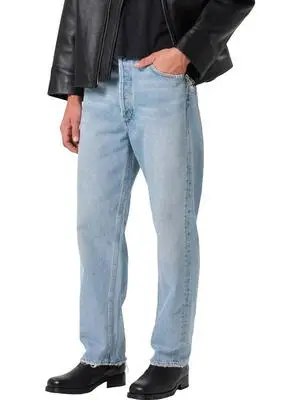 AGOLDE 90s Mid-rise Straight Leg Jeans - Force (vint Marbled Ind)