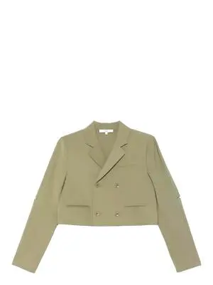 TIBI Tibi Double-Breasted Cropped Blazer