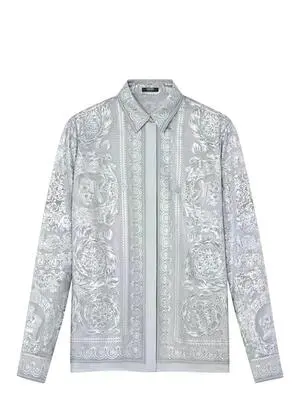 Versace Versace La Coupe Des Dieux Devoré Shirt Grey