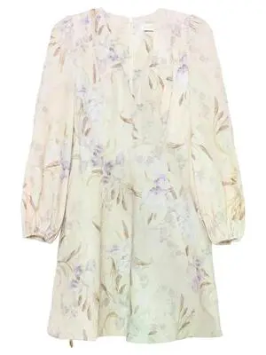 Zimmermann Eden Mini Dress - Neutrals