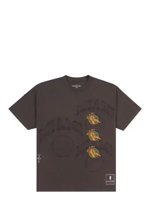 CACTUS JACK BY TRAVIS SCOTT X Mitchell & Ness University Of Miami Seal Tee - Brown
