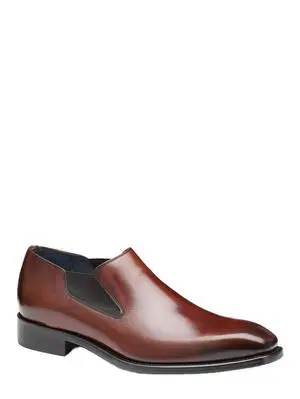 Johnston & Murphy Collection Larson Loafer - Mahogany Italian Calfskin