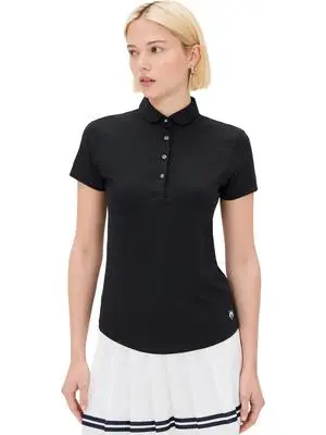 Greyson Scarlett Polo Shirt With Partial Button Placket And Logo Patch - Shepherd
