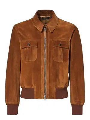 TOM FORD Suede Blouson - Brown