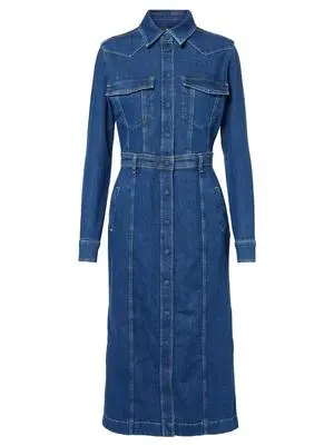 7 For All Mankind Denim Shirt Dress - Blue