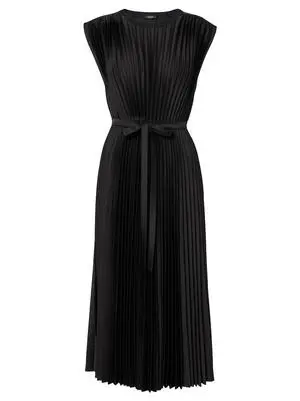 JOSEPH Volta Belted Midi Dress - Black