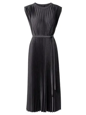 JOSEPH Volta Belted Midi Dress - Grey