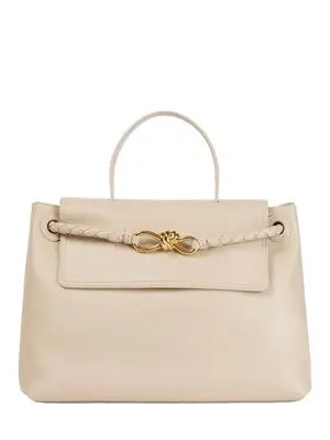 Bottega Veneta Ciao Ciao Knot Medium Leather Tote - Beige