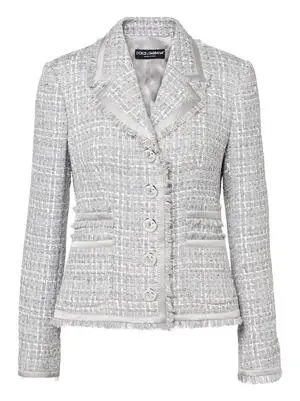 Dolce & Gabbana Lame Boucle Jacket - Grey