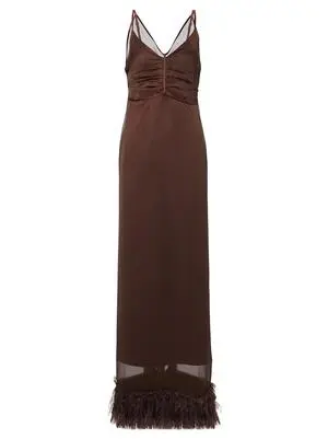 JACQUES WEI Layered Slip Dress - Brown