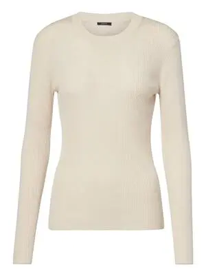 JOSEPH Ribbed Merino Wool Sweater - Beige