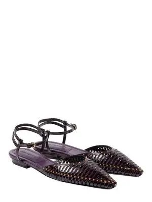 Ulla Johnson Violette Patent Leather Flats - Purple