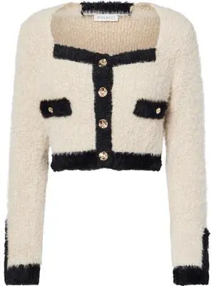 Nina Ricci Lamé Cardigan - Beige