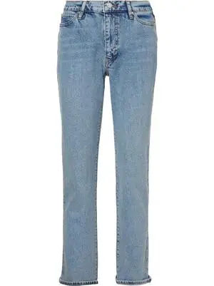 FRAME The Borrowed Straight Leg Jeans - Blue