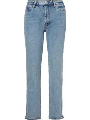 FRAME The Borrowed Straight Leg Jeans - Blue