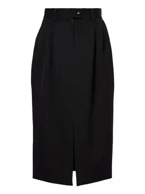 Dolce & Gabbana Virgin Wool Midi Skirt - Black