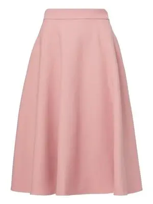 Dolce & Gabbana Virgin Wool Midi Skirt - Pink
