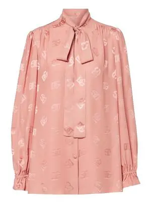 Dolce & Gabbana Dg Silk Satin Blouse - Pink