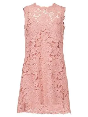 Dolce & Gabbana Lace Mini Dress - Pink