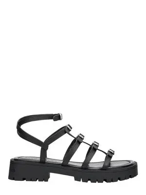 Marc Jacobs Kiki Leather Gladiator Sandals - Black