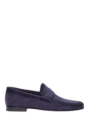 Santoni Santoni Paine Suede Loafers Blue