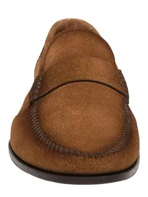 Santoni Paine Suede Loafers - Brown