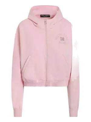 Dolce & Gabbana Logo-embroidered Hoodie - Pink