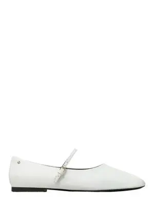 Tory Burch Leather Ballet Flats - White
