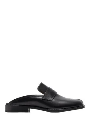 MAISON MARGIELA Tabi Leather Loafer Mules - Black